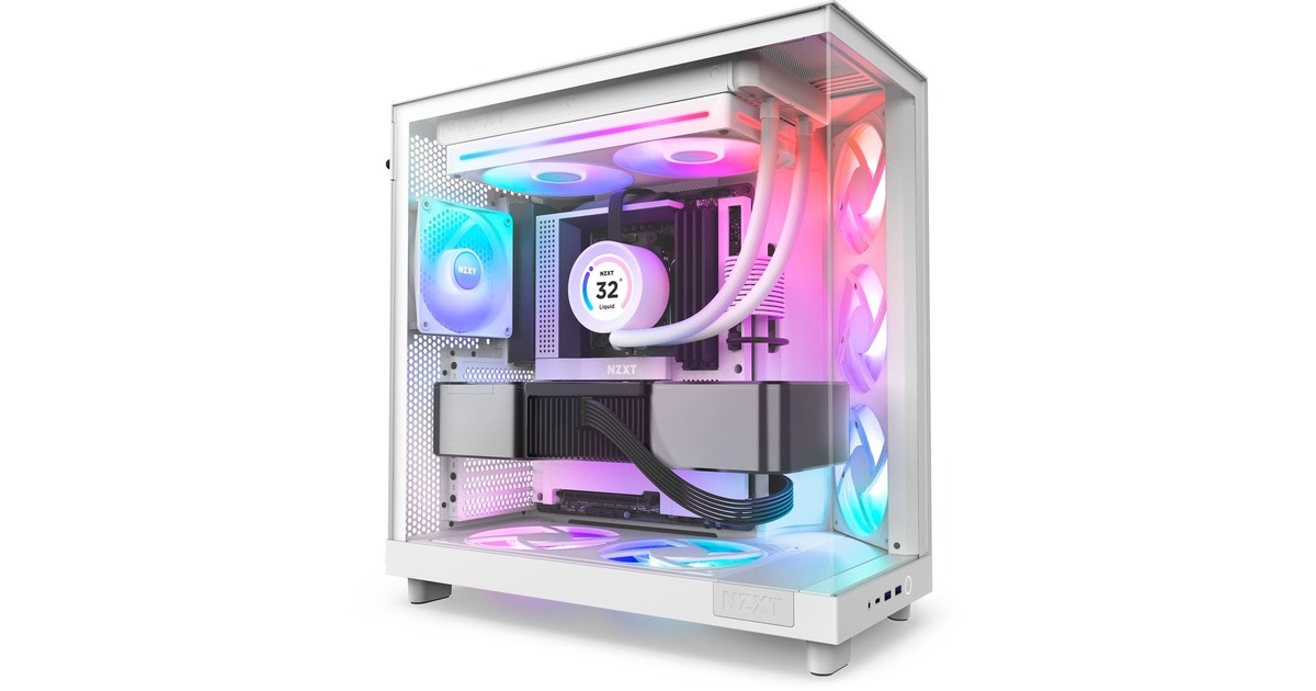 NZXT F280 RGB CORE, Ventilateur de boîtier Blanc