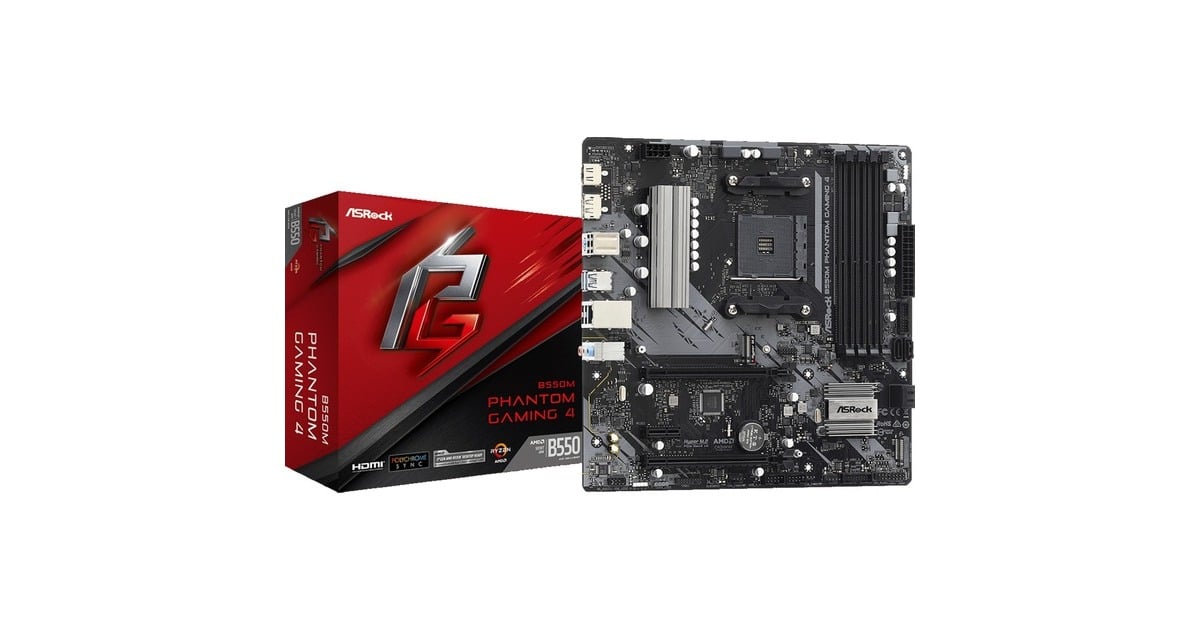 ASRock B550M Phantom Gaming 4 AMD B550 Emplacement AM4 micro ATX carte ...