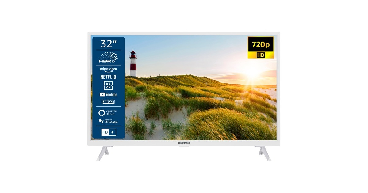 Telefunken 32" TV LED Blanc