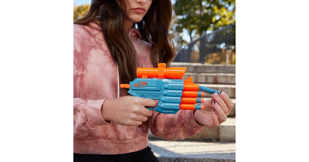 NERF Nerf Elite 2.0 Prospect QS-4, NERF Gun Bleu-gris/Orange