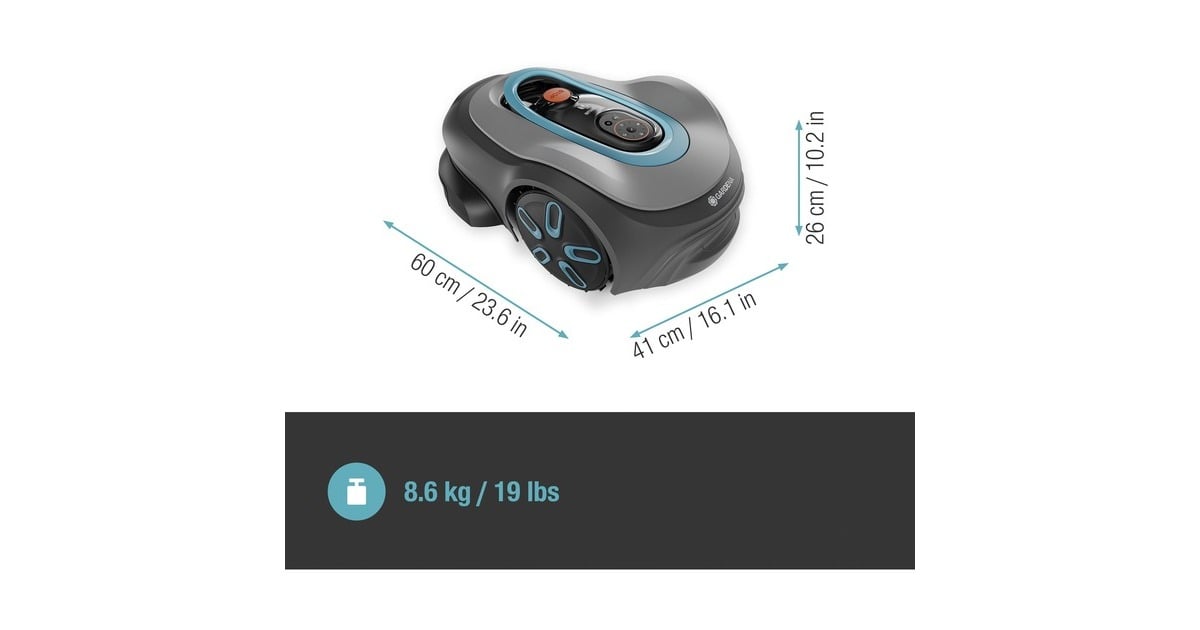 GARDENA smart SILENO pro 600m² 19802-20, Robot tondeuse Gris/Turquoise