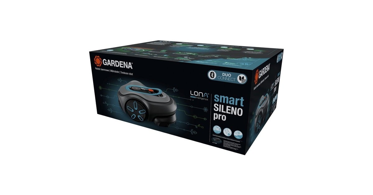 GARDENA smart SILENO pro 600m² 19802-20, Robot tondeuse Gris/Turquoise