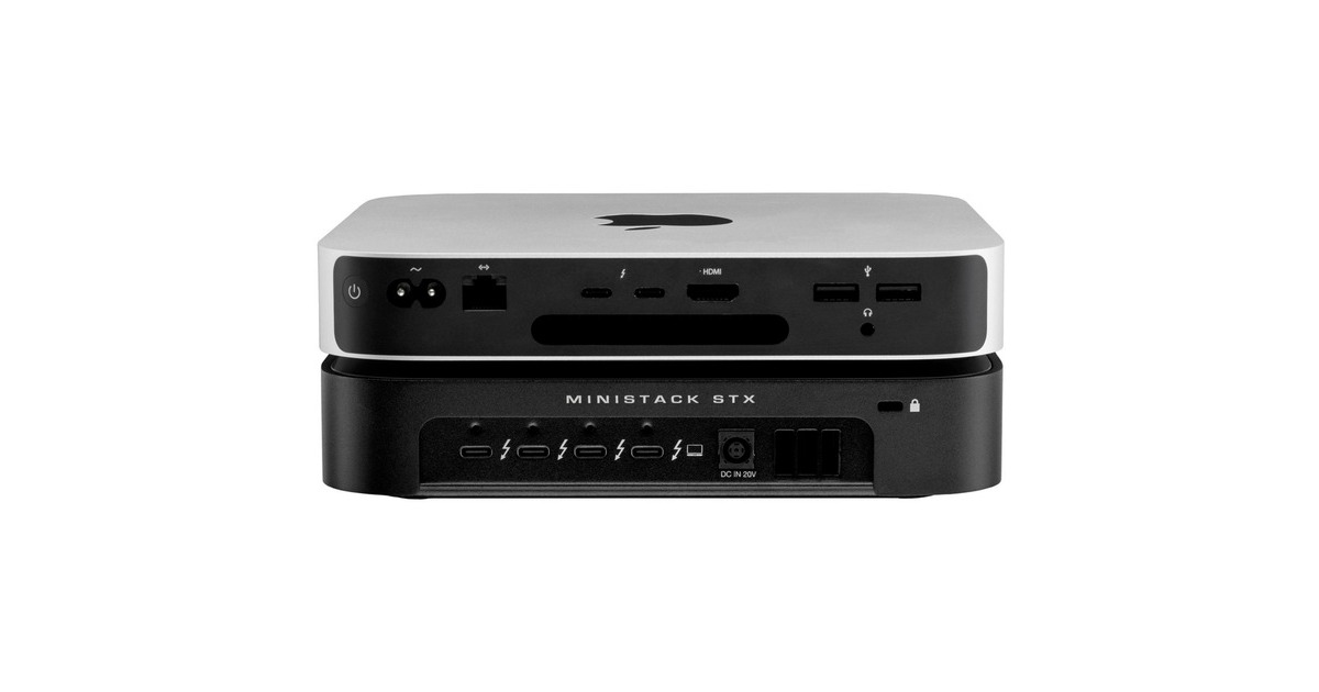 OWC miniStack STX, Thunderbolt 4, Boîtier disque dur Noir
