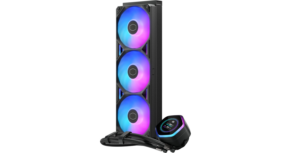 Cooler Master MasterLiquid 360 Atmos II LCD ARGB, Watercooling Noir