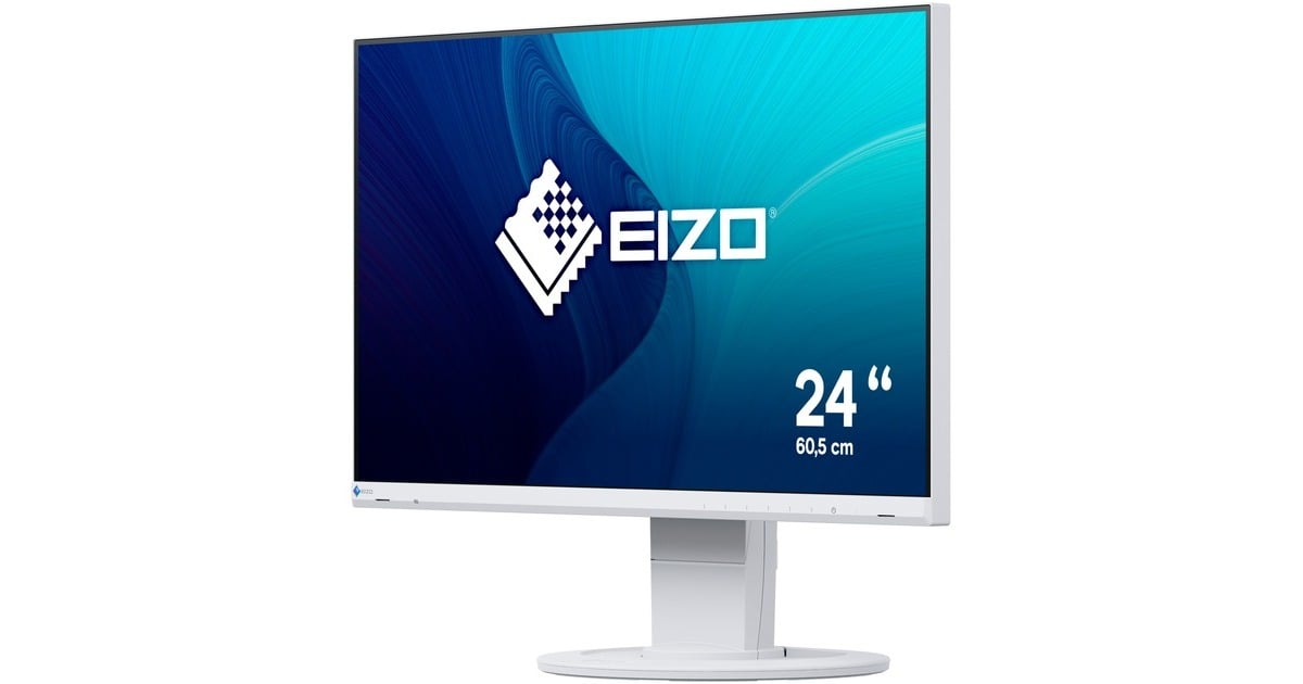 EIZO EV2460-WT 23.8" Moniteur Blanc, 60,5 cm (23.8"), 1920 x 1080 pixels, Full HD, LED, 5 ms, Blanc