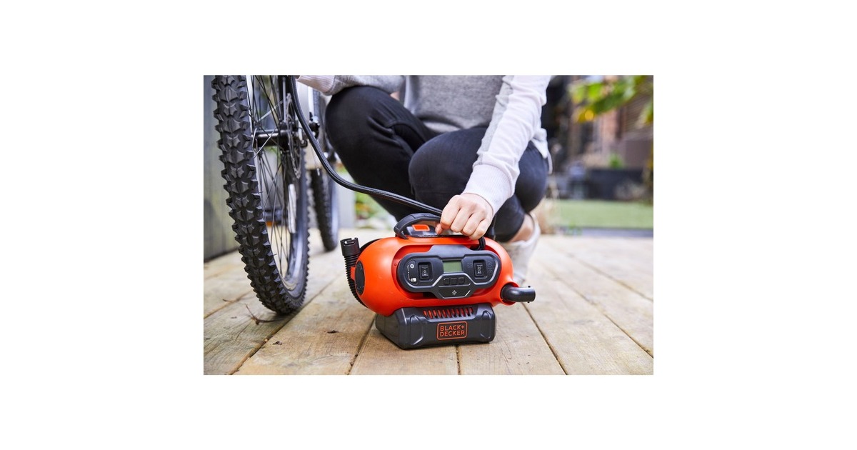 BLACK+DECKER BDCINF18N-QS, Pompe à air Orange/Noir, Batterie non incluse