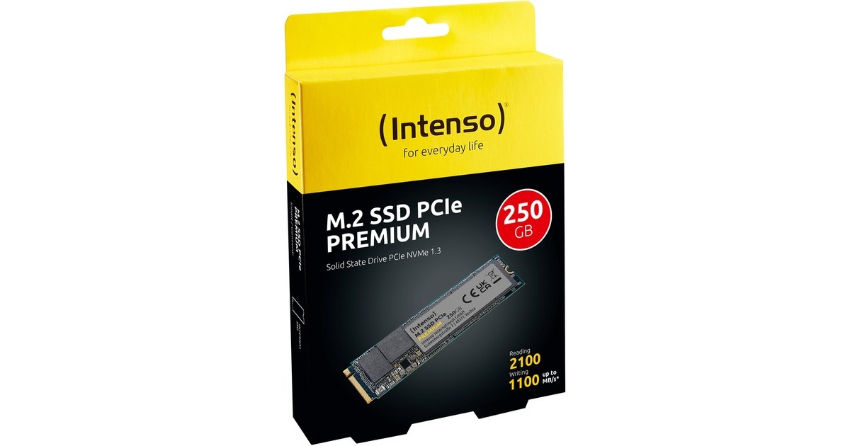 Intenso M.2 PCIe Premium 250 Go PCI Express 3.0 NVMe SSD 250 Go, M.2 ...