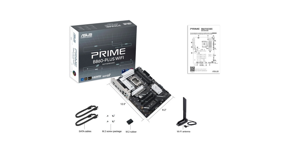 ASUS PRIME B860-PLUS WIFI carte mère socket 1851 2.5 Gb-LAN, Wi-Fi 6E ...