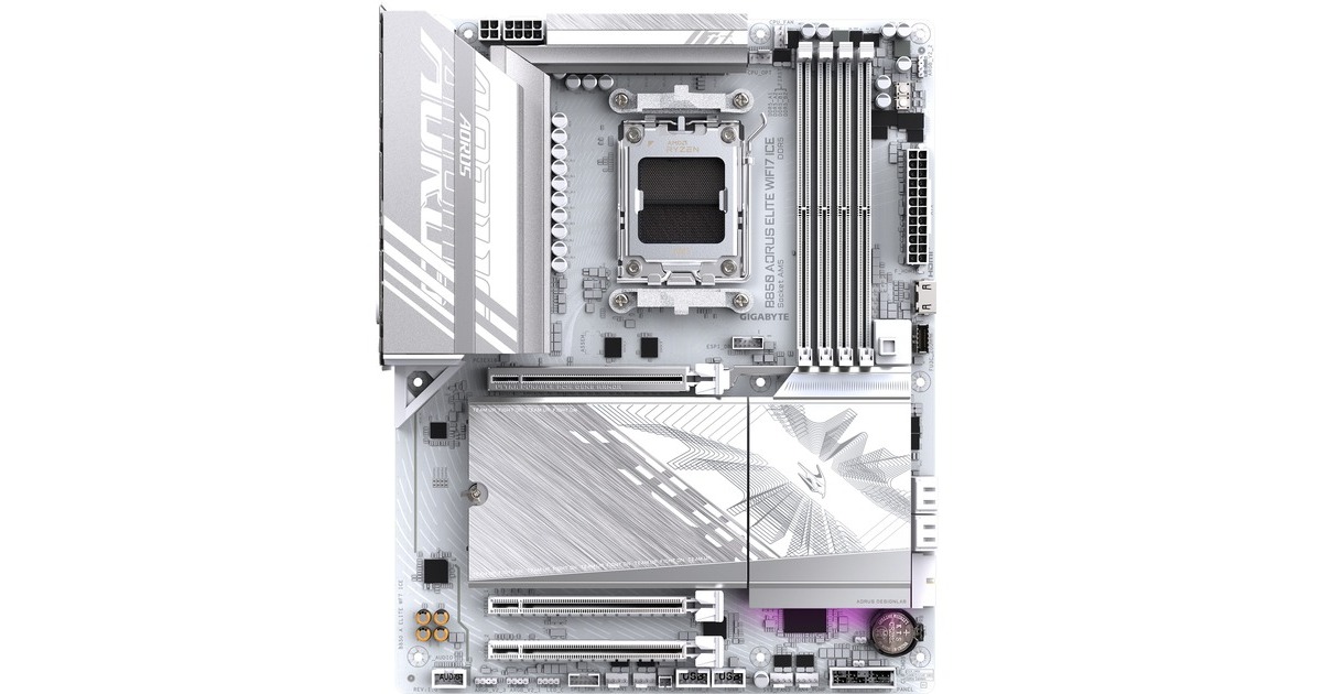 GIGABYTE B850 AORUS ELITE WIFI7 ICE carte mère socket AM5 RAID, 2,5Gb ...