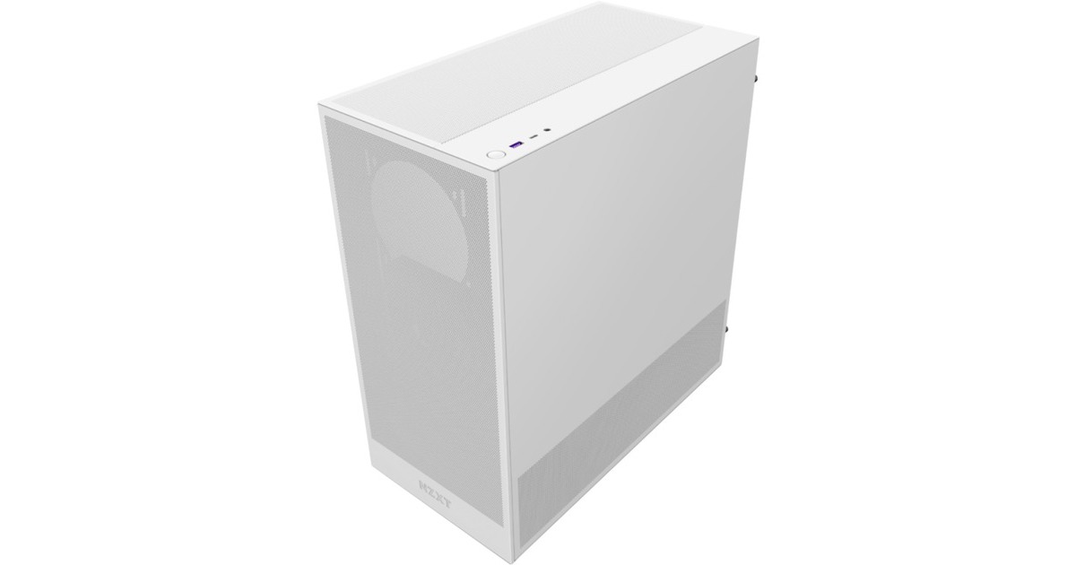 NZXT H5 Flow v2 boîtier midi tower Blanc | 1x USB-A | 1x USB-C | Verre ...