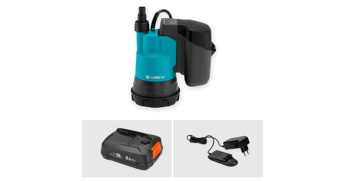 GARDENA Pompe submersible Accu 2000/2 Clair 18V P4A , Pompe submersible ...
