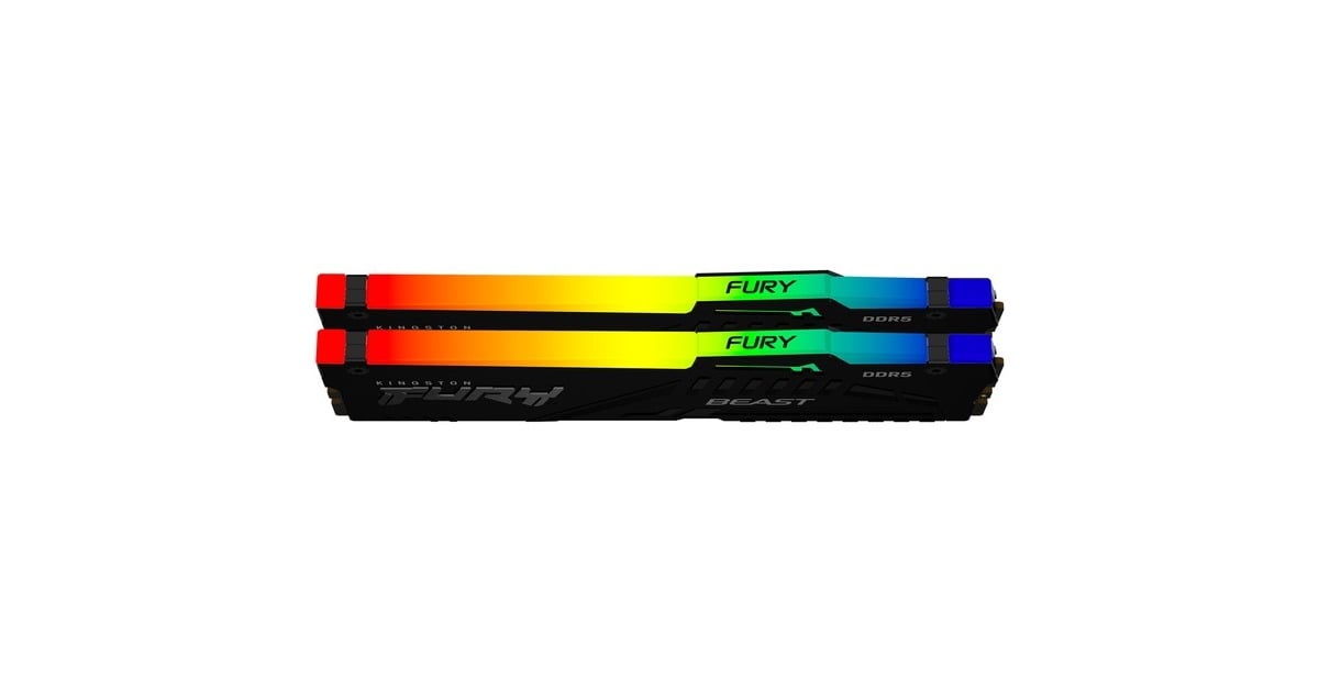 Kingston FURY Kit DDR5-5600 64 Go, Mémoire vive Noir, KF556C36BBEAK2-64, Beast RGB, EXPO