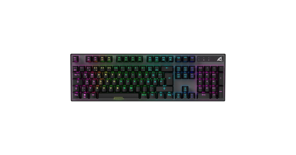 Sharkoon clavier gaming Noir, Layout DE, Huano Red