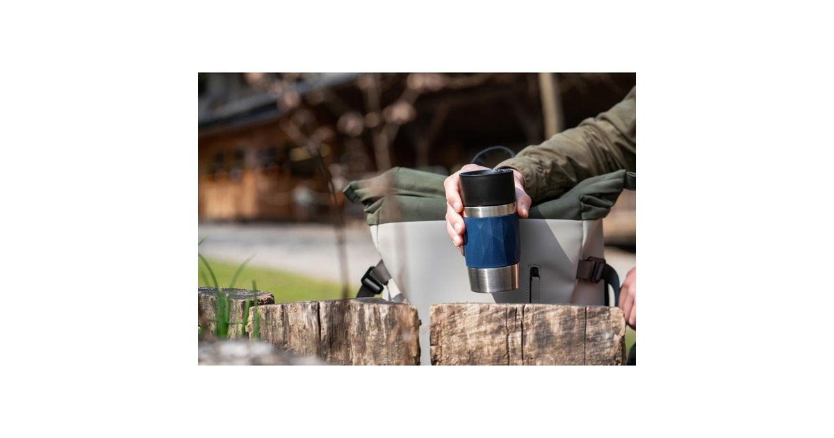 Emsa Mug Thermos Compact, Gobelet thermique Bleu foncé/en acier ...