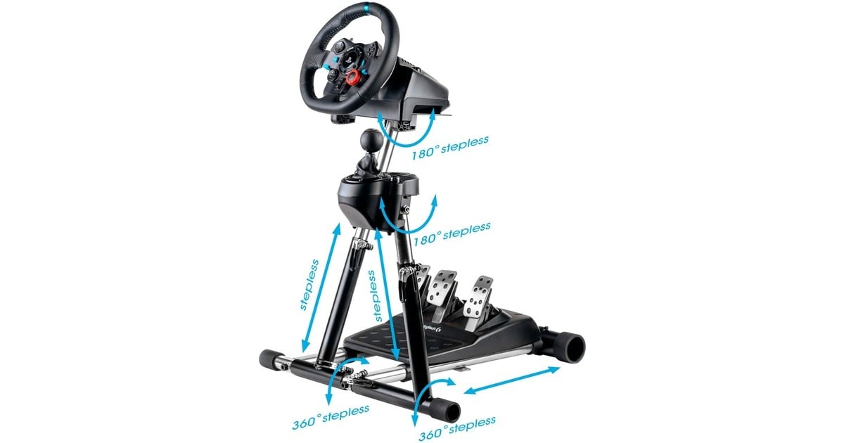 Wheel Stand Pro Deluxe V2 Logitech G29 + RGS, Support Noir