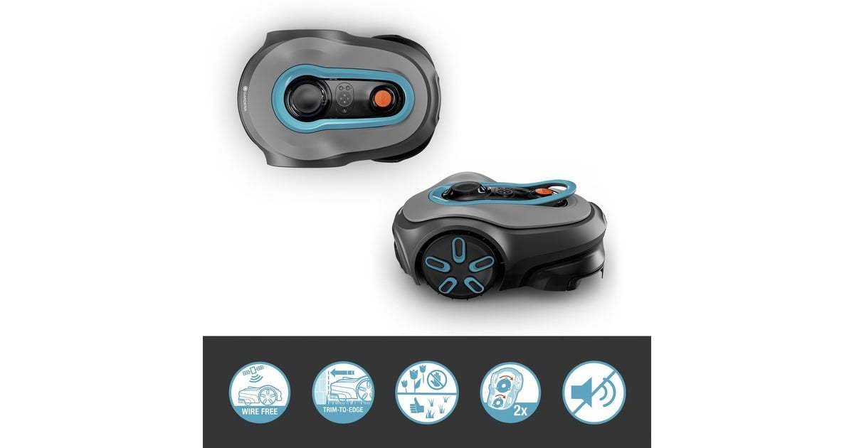 GARDENA 19922-20, Robot tondeuse Gris/Turquoise