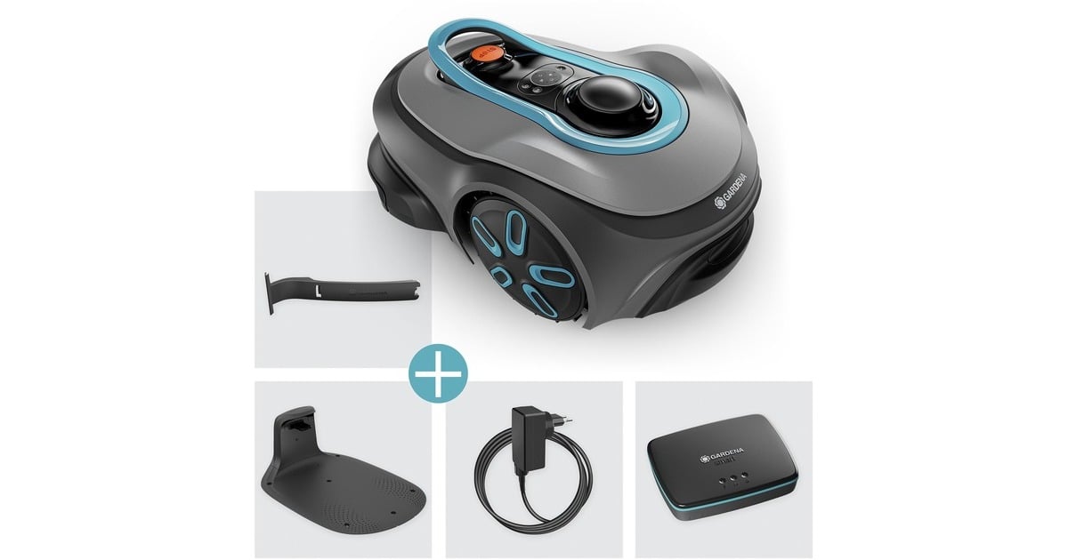 GARDENA 19922-20, Robot tondeuse Gris/Turquoise