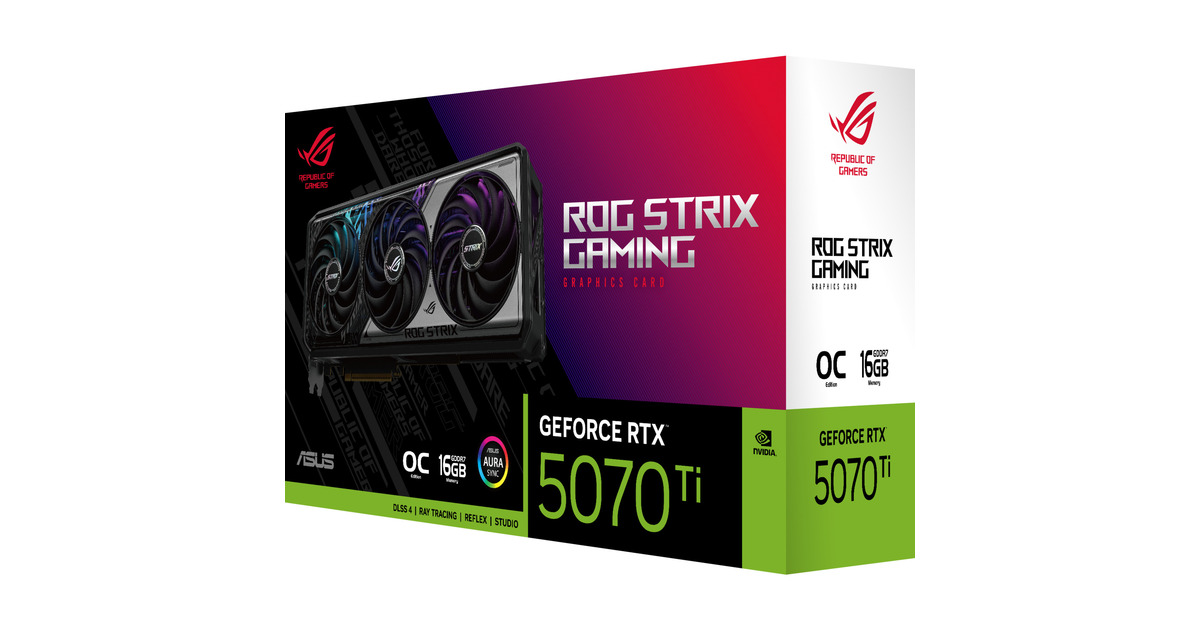 ASUS GeForce RTX 5070 Ti ROG Strix GAMING OC, Carte graphique 3x ...
