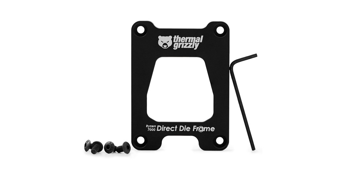 Thermal Grizzly AMD Ryzen 7000 Direct Die Frame, Montage Noir