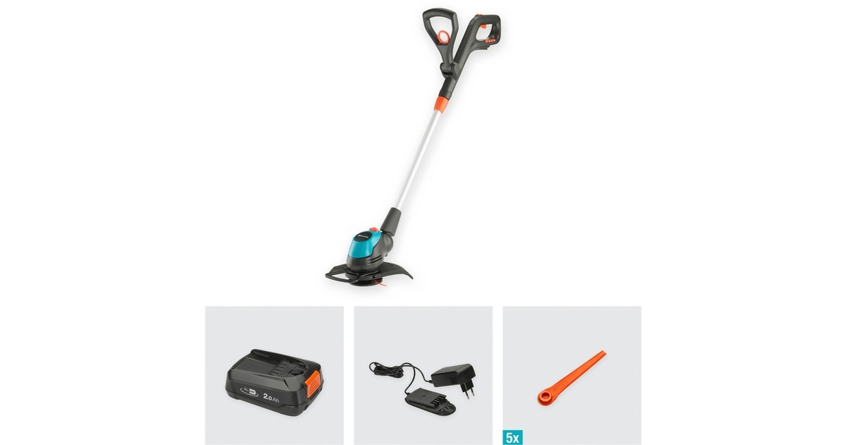 GARDENA Ensemble EasyCut 23/18V P4A, Coupe-bordures Gris/Turquoise ...