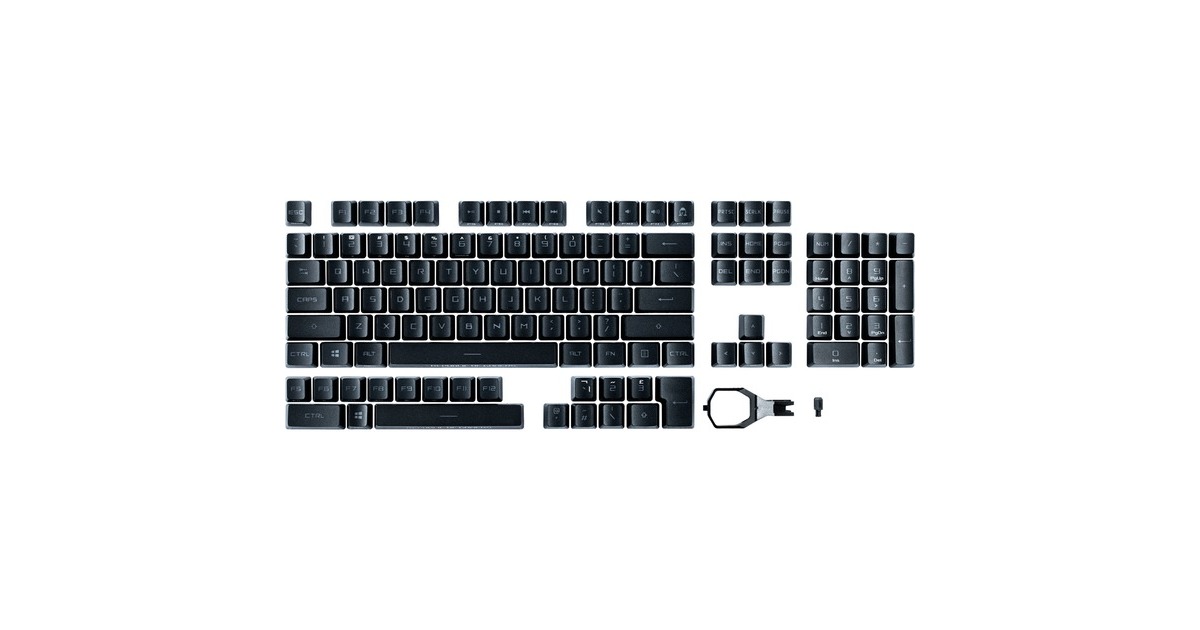 ASUS ROG PBT Doubleshot Keycap-Set für ROG RX Switches, Keycaps Noir ...