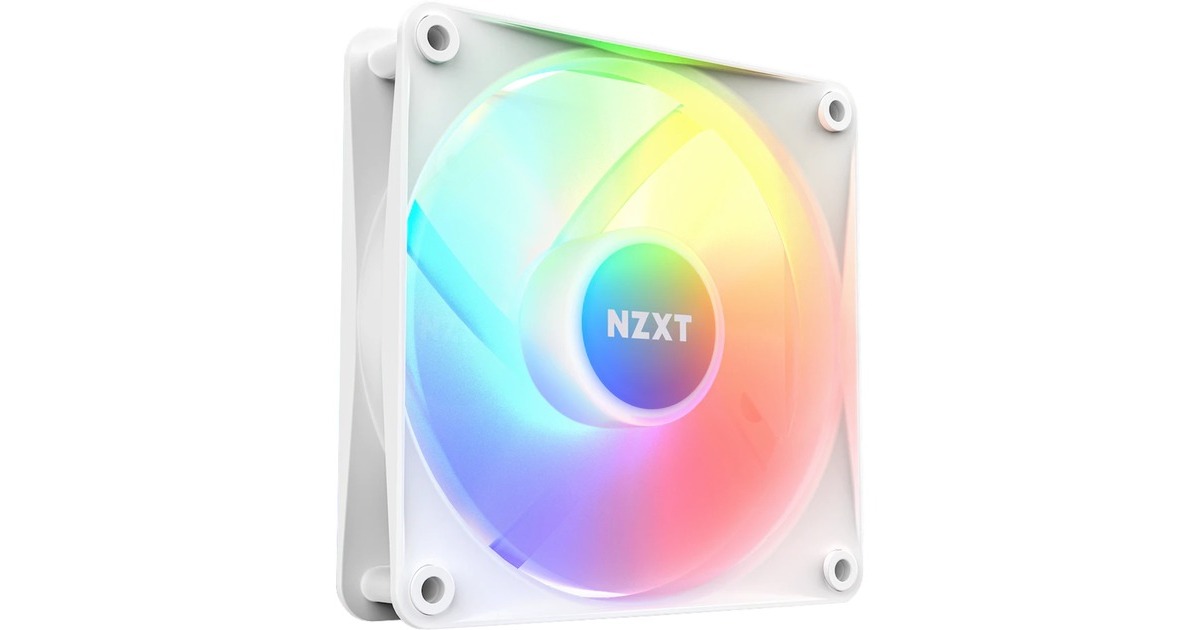 NZXT F120 RGB Core Single, Ventilateur de boîtier Blanc, 1 pièce ...