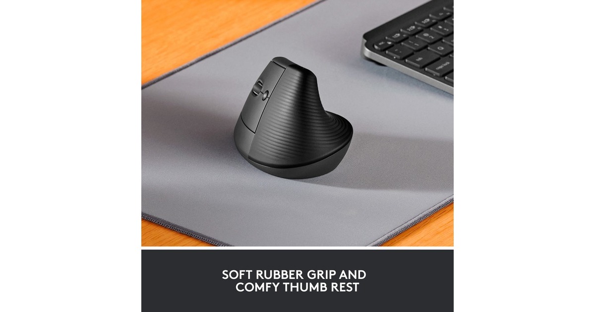 Logitech Lift Vertical Ergonomique - Gaucher, Souris Graphite/Noir ...