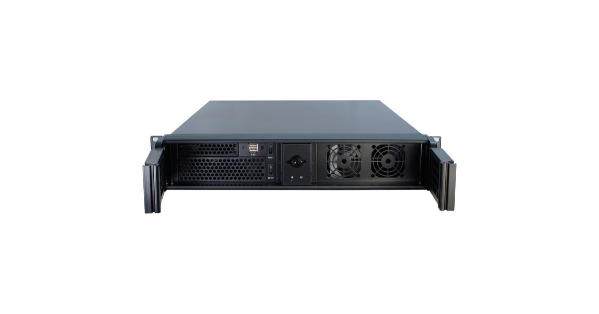 Inter-Tech 2U-2098-SL boîtier rack Noir | 2x USB-A