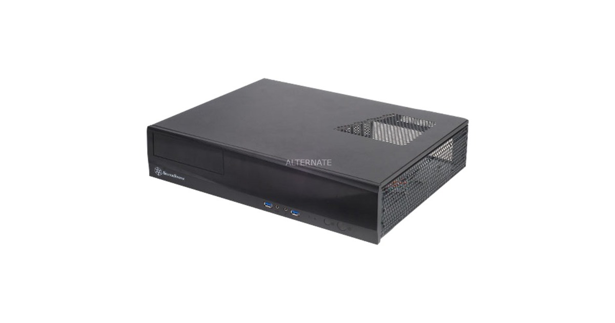SilverStone Milo ML03B boîtier desktop Noir | 2x USB-A