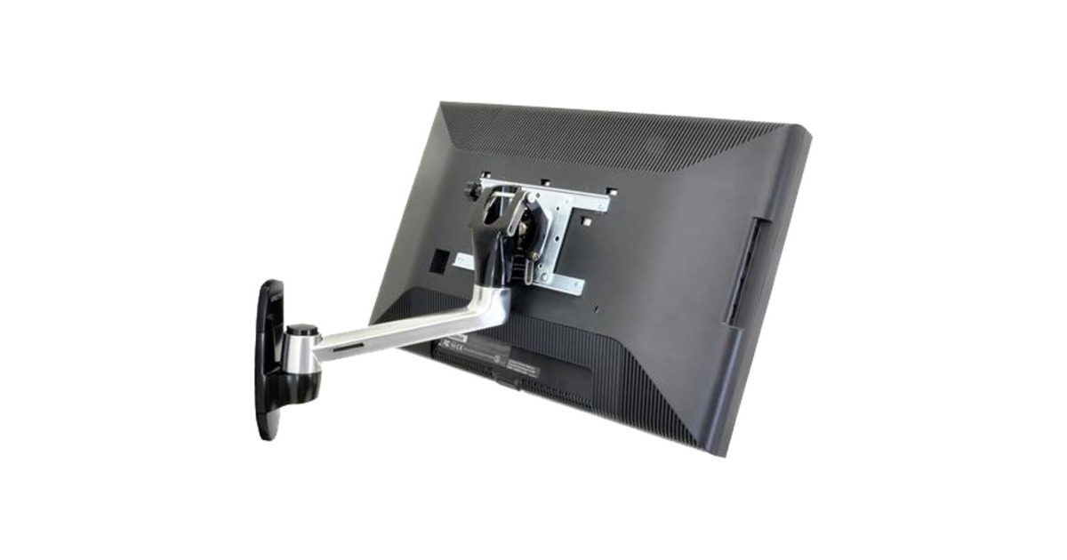 Ergotron LX HD Wallmount Swing Arm, Support mural Argent/Noir
