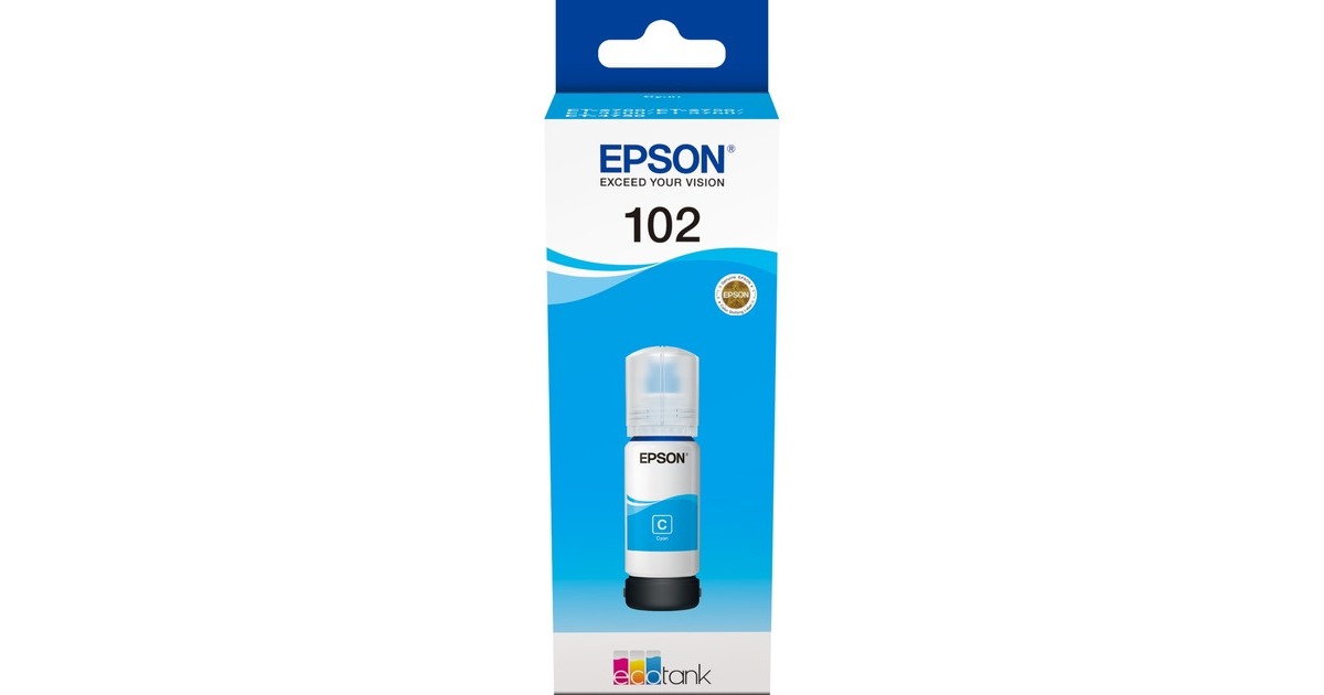 Epson 102 EcoTank Cyan ink bottle, Encre 70 ml, 1 pièce(s)