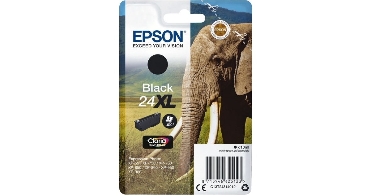 Epson Elephant Cartouche "Eléphant" - Encre Claria Photo HD N (XL ...