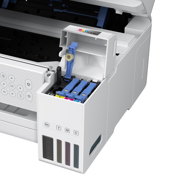 Epson EcoTank ET-2856, Imprimante multifonction Blanc, Jet d'encre, Impression couleur, 5760 x ...