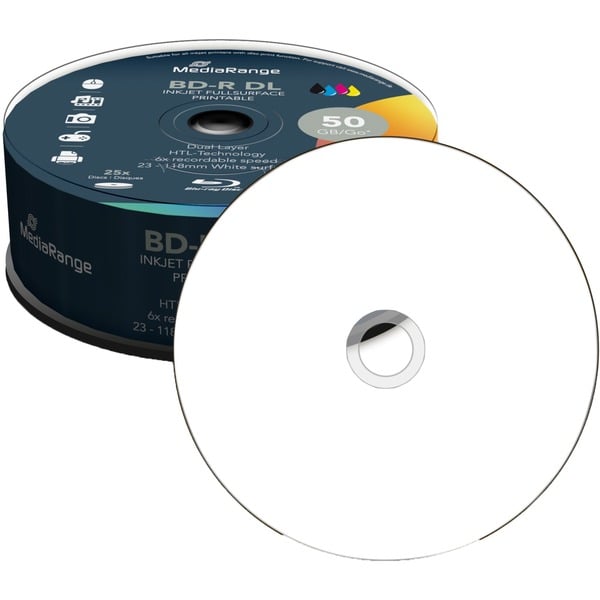 MediaRange MR510 disque vierge Blu-Ray BD-R DL 50 Go 25 pièce(s ...