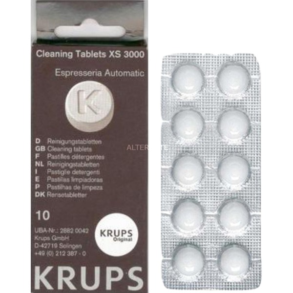 Krups cleaning tablets XS 3000 10 Cafetières, Comprimé, Ampoule, 10 ...