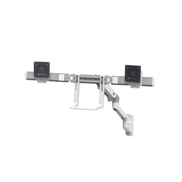 Ergotron HX Wall Dual Monitor Arm, Support mural Blanc, 7,9 kg, 81,3 cm ...