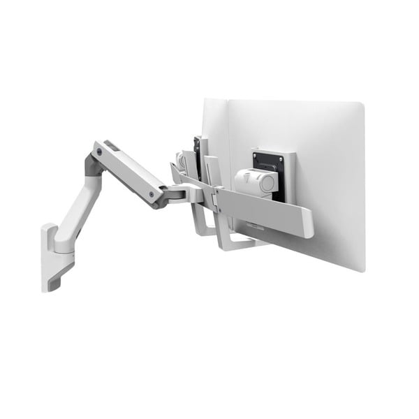 Ergotron HX Wall Dual Monitor Arm, Support mural Blanc, 7,9 kg, 81,3 cm ...