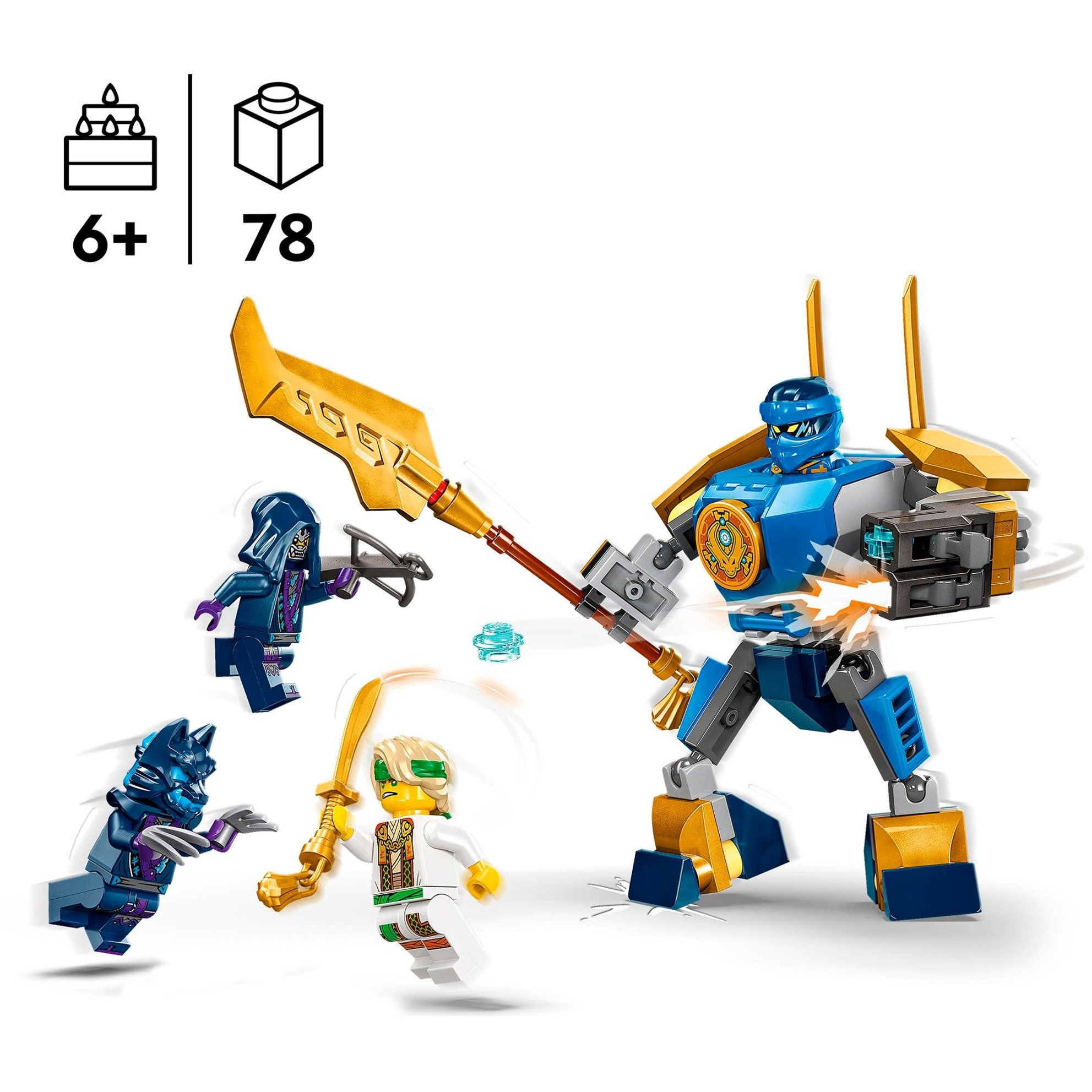 Lego Ninjago - Pack de combat: le robot de Jay, Jouets de construction 71805